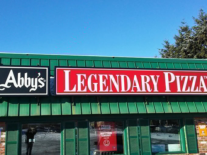 Those evergreens frame Oregon's answer to childhood pizza memories, now served with a side of nostalgia.