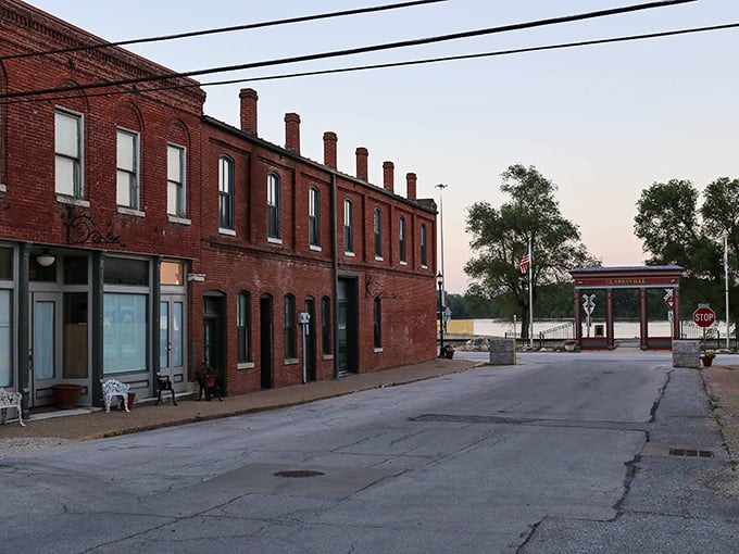 These storefronts look like they're posing for a Norman Rockwell painting about perfect American small towns.