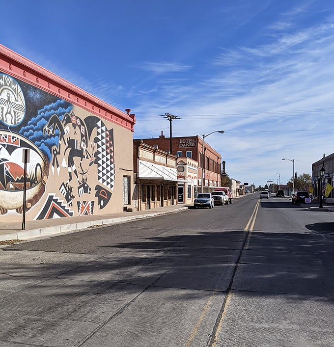 Deming's colorful murals celebrate Native American heritage in a city where authentic crafts and affordable dining go hand in hand.