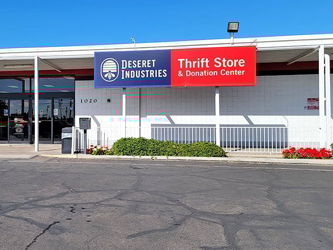 The spacious interior at Deseret Industries offers plenty of room to explore their carefully curated selections.