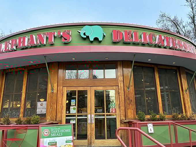 Elephants Deli's cheerful green building is like a lighthouse for hungry Portlanders seeking sandwich salvation.
