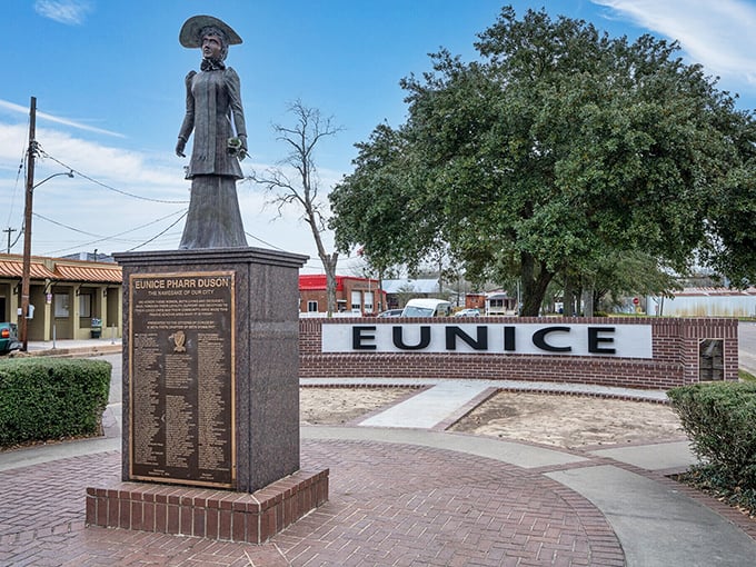 Eunice proudly displays its name in bold letters – a town that makes an equally bold statement about affordable retirement living.