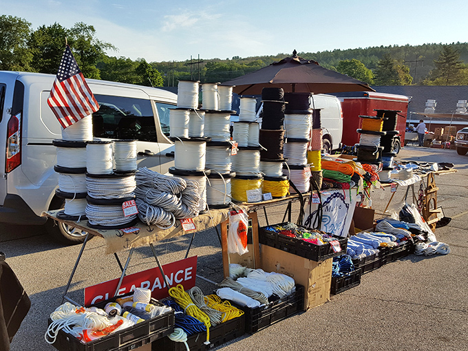 Maritime treasures and everyday finds stack high - one person's dock cleanup becomes your jackpot.