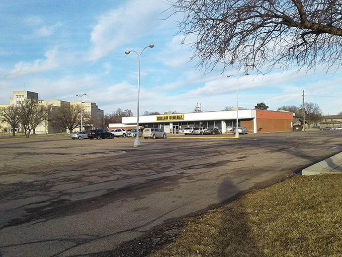 A quiet afternoon in Grand Island, where simple stops like Dollar General are part of the town’s daily rhythm.