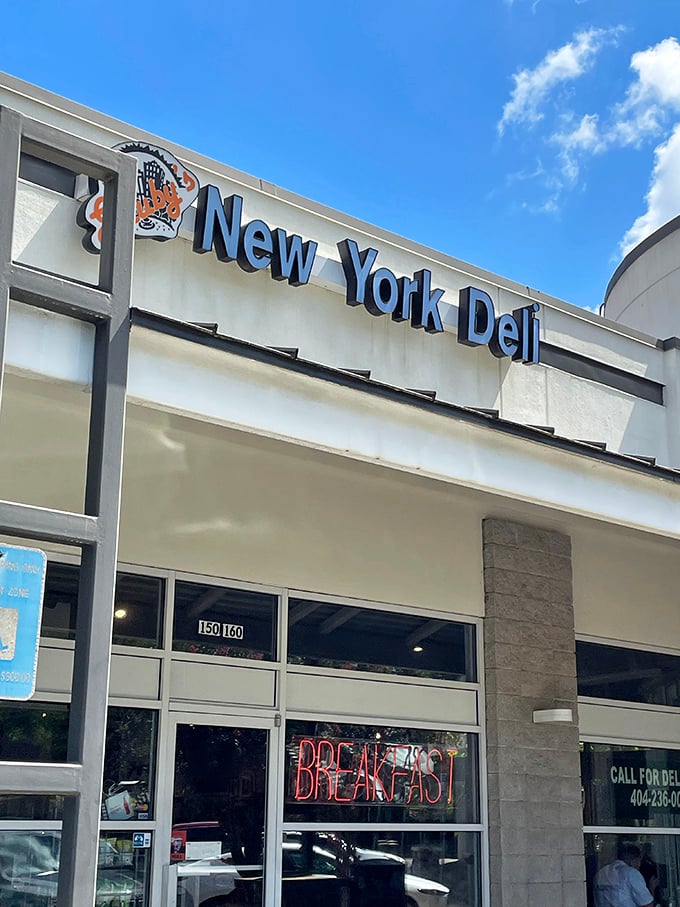 New York Deli pride shines through Gruby's simple storefront. Their pastrami has convinced many a transplanted New Yorker to make Georgia home.