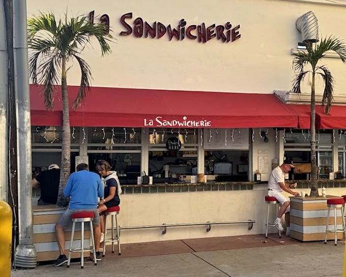 This South Beach counter serves up French-inspired perfection while tourists and locals mingle happily.