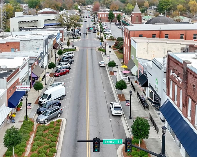 Shelby Street showcases Montevallo's economic magic – historic charm and college-town amenities at prices that won't send you back to work.