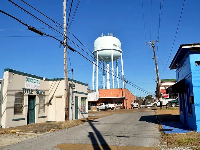 Where historic architecture meets modern hope, and the water tower watches over it all.