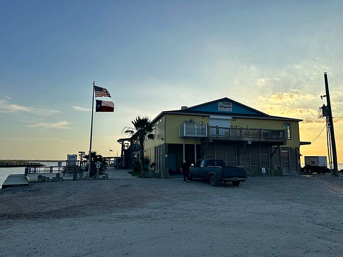 Arrive by car or boat at Stingaree, where the restaurant's waterfront location enhances every bite.