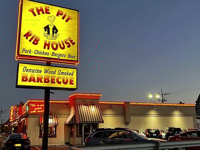 "It's so good cooked with wood" isn't just a slogan glowing in the night – it's The Pit Rib House's solemn promise to meat lovers.
