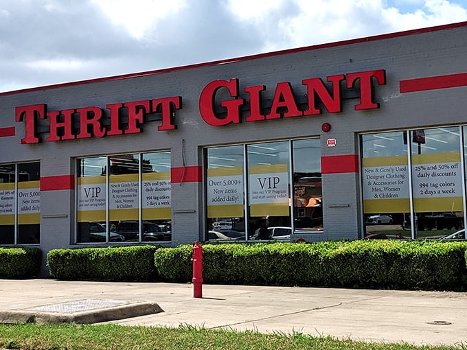 Those promotional windows hint at the treasure trove of deals waiting inside this shopping wonderland.