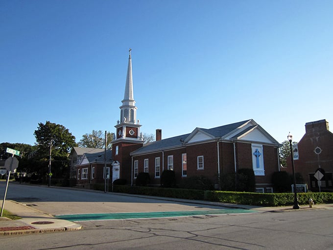 The classic American main street in Webster offers affordable shopping and dining options that feel refreshingly old-fashioned.