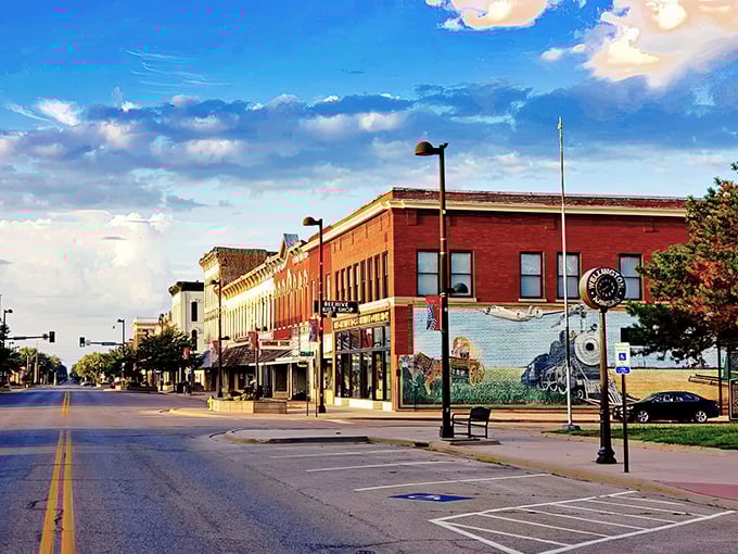 Wellington's Main Street stretches out like a red carpet, welcoming retirees to affordable small-town bliss.