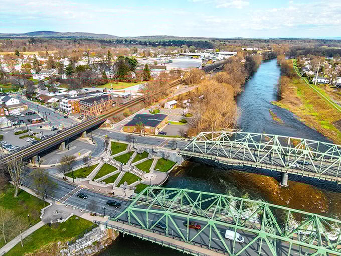 The Connecticut River curves past Westfield like nature's own highway to peaceful retirement.