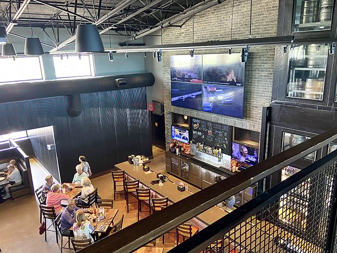 From this vantage point, you can strategize your next visit while watching fellow diners experience their own moments of burger bliss.