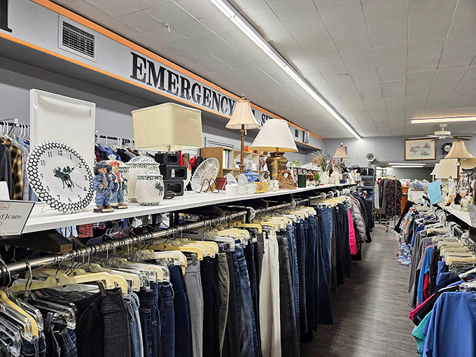 The "Emergency" section might be the most aptly named area in retail history – jeans for every crisis!