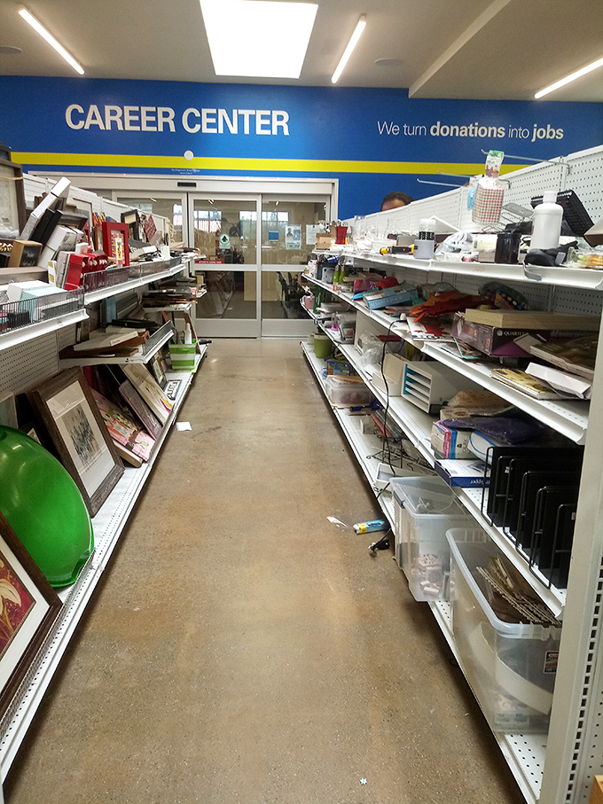 Behind the "Career Center" sign lies the true mission—turning yesterday's donations into tomorrow's opportunities. Retail therapy with actual purpose.