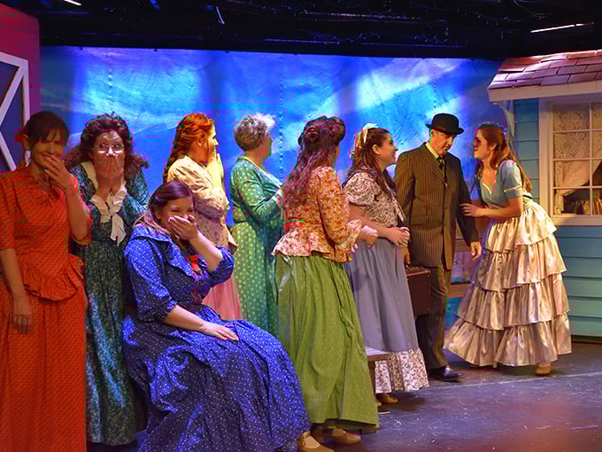 The Amelia Musical Playhouse brings period costumes and timeless stories to life, proving community theater is where passion meets performance—with occasional singing.