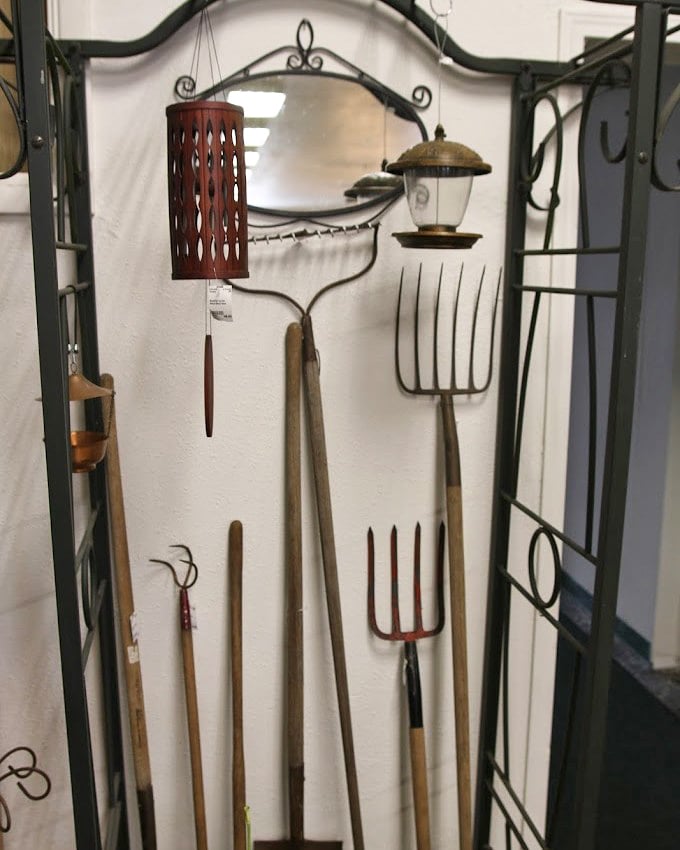 Garden tools with more character than most movie protagonists. That pitchfork has definitely seen things your modern Home Depot version could never understand.