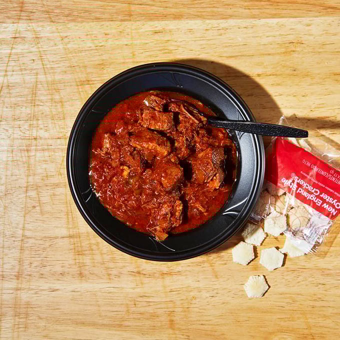 Brisket chili that looks like it could cure whatever ails you. The kind of hearty bowl that makes Pennsylvania winters bearable, one spoonful at a time.