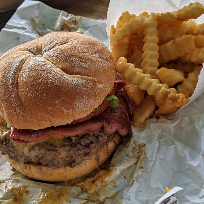 The burger doesn't need fancy aioli or artisanal cheese to impress—it lets the beef do the talking. And it's saying all the right things.