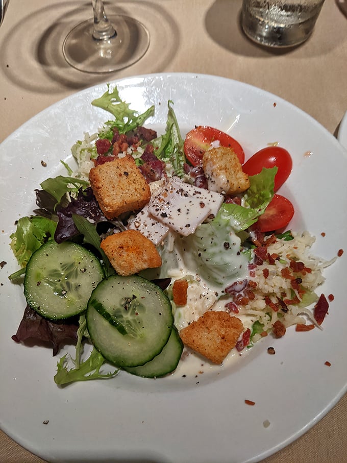 This Caesar salad isn't just a prelude to steak—it's a crunchy, creamy masterpiece that would make the Roman emperor himself request seconds.