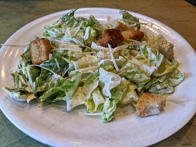 Even the Caesar salad gets the coastal treatment – crisp romaine and house-made croutons that provide the perfect intermission between seafood acts.