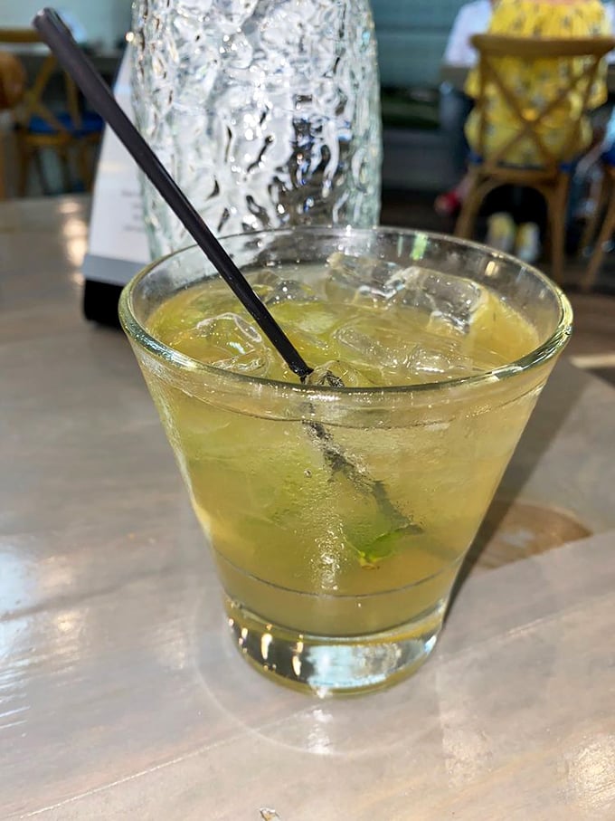 A Carolina Lemonade that's sunshine in a glass—tart, sweet, and just enough kick to remind you you're on vacation, even if you're just playing tourist in your own state.