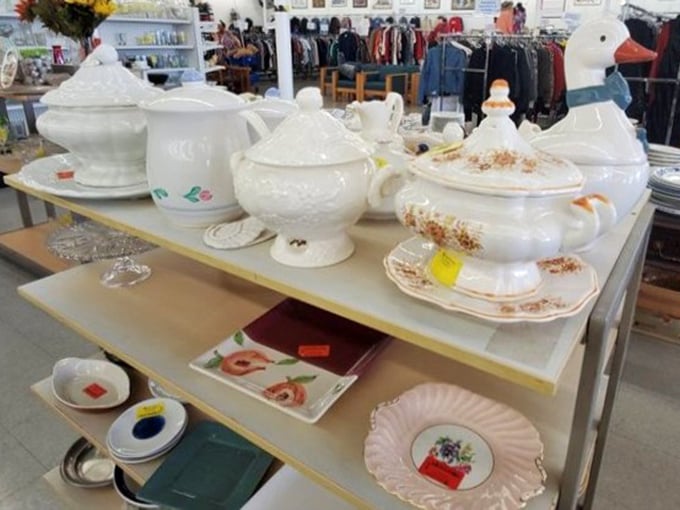 Porcelain treasures that survived decades of Sunday dinners. That duck-shaped tureen has seen things—and now it wants to see your dining table.
