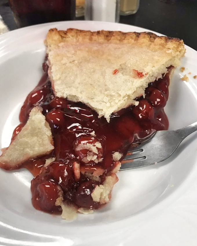 Cherry pie that makes you understand why people used to cool these on windowsills. One bite and you'll be plotting your next visit. 