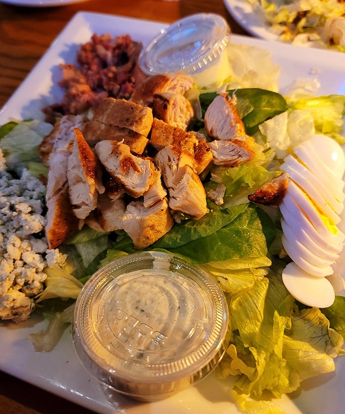 Grilled chicken atop fresh greens – proof that eating healthy doesn't mean eating boring at Beckett's.