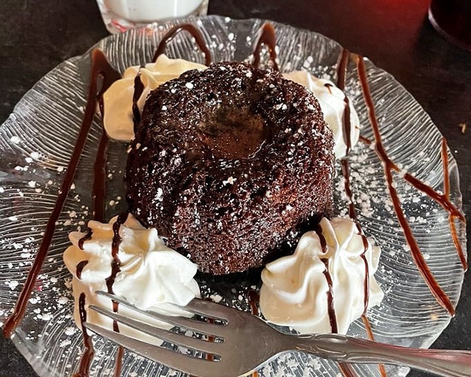 This chocolate lava cake doesn't just have a molten center—it has ambitions, dreams, and probably its own Instagram following.