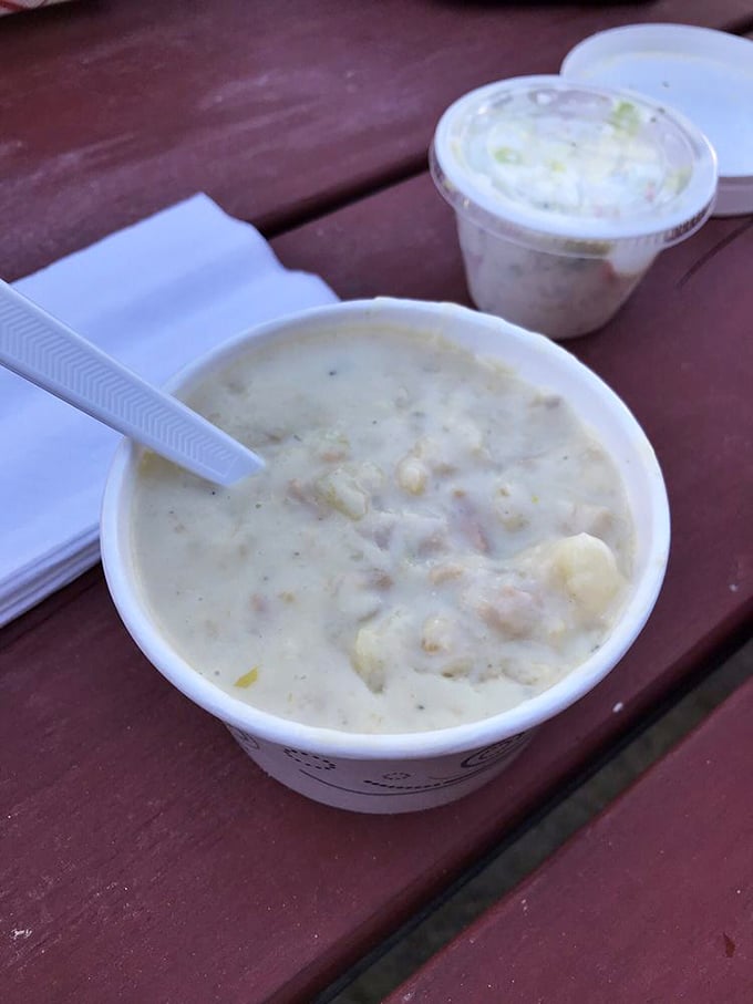New England in a cup—this chowder doesn't need fancy credentials to prove it belongs in the seafood hall of fame.