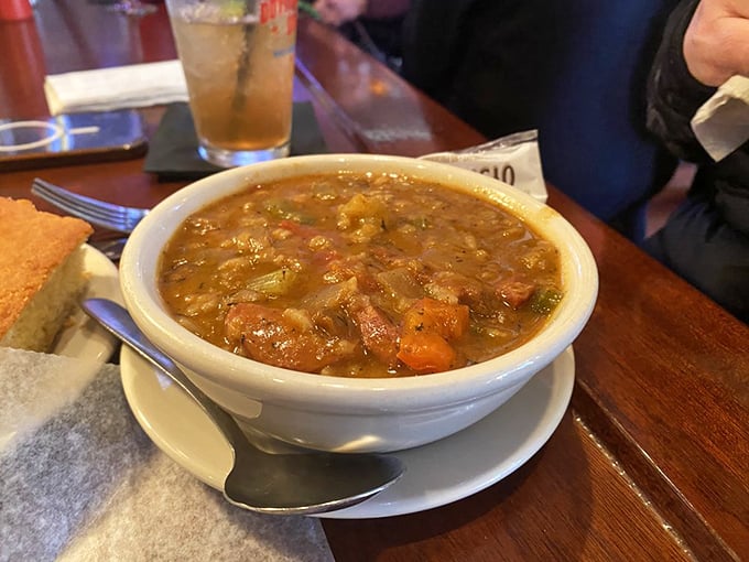 A bowl of jambalaya that could make a New Orleans chef nod in respect. Hearty, soulful, and worth every spoonful.