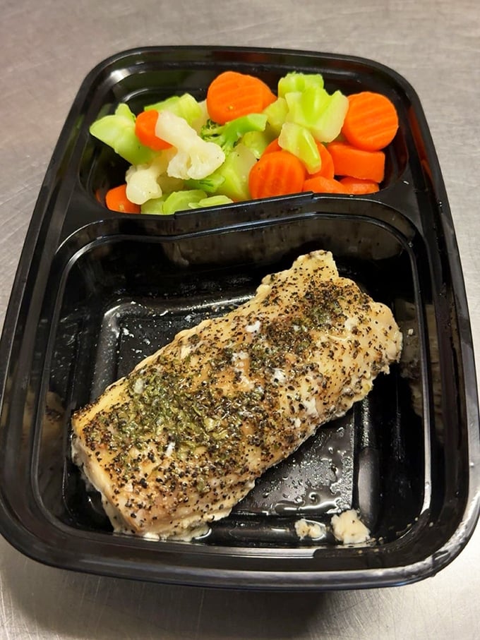Herb-crusted fish with vegetables that haven't forgotten their connection to actual farms. Simple food done right is revolutionary these days.
