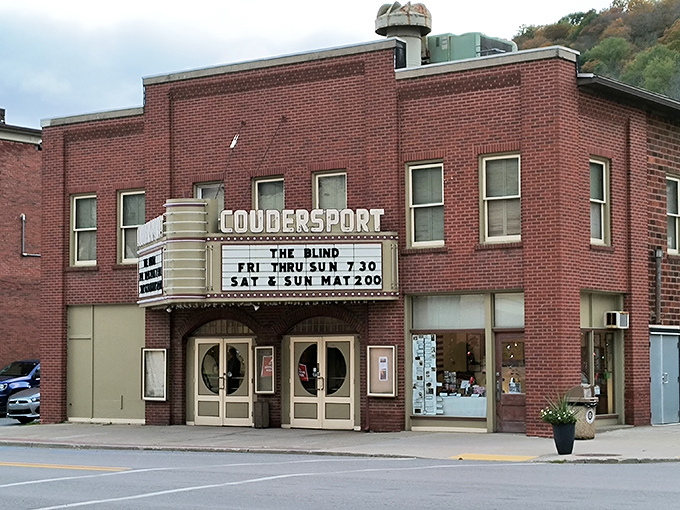 The Coudersport Theatre marquee promises entertainment the old-fashioned way – where ticket prices won't require a second mortgage and popcorn actually tastes like popcorn.