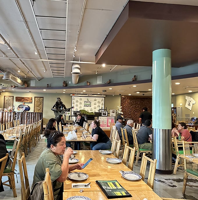 The true test of a great restaurant? When it's filled with locals who know exactly what they're getting into—and can't wait to get into it.