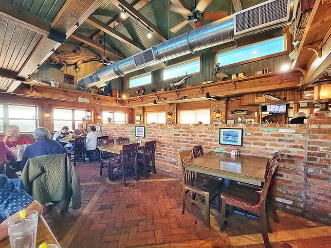 The dining room buzzes with the energy of people who know they've found the real deal – notice nobody's looking at their phones.