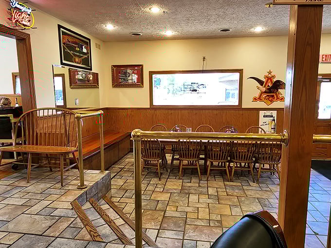 The dining area's unpretentious charm invites you to settle in, loosen your belt, and forget about that diet you were supposedly starting tomorrow.