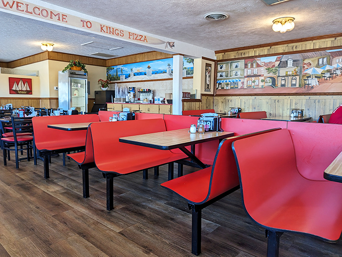 The dining area says "make yourself at home" with its unpretentious charm and walls that have witnessed countless family celebrations.