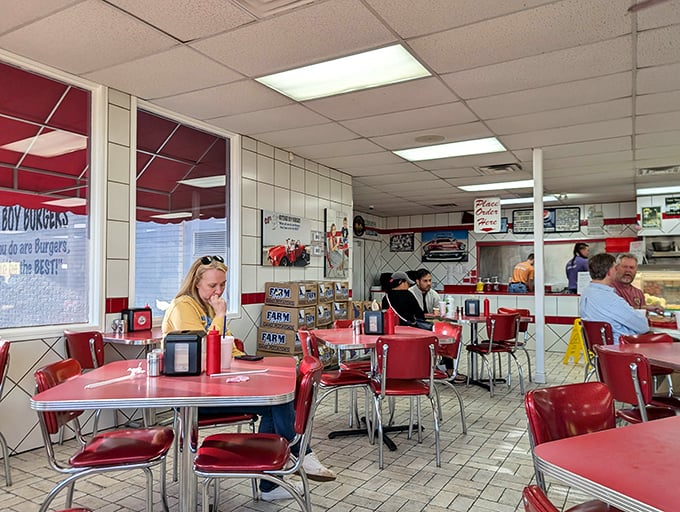 The dining area buzzes with conversation and anticipation—the universal language of people about to eat something wonderful.