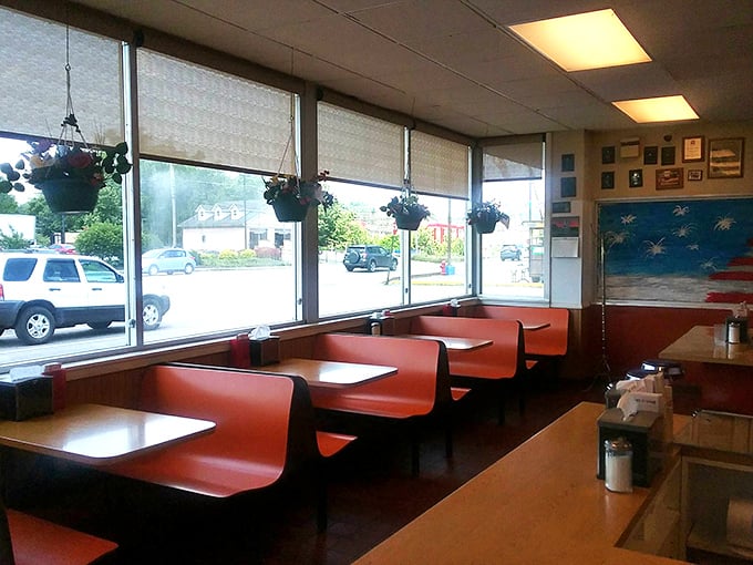 Window-side booths where you can watch Buckhannon wake up while your breakfast coma slowly sets in—productivity is overrated anyway.