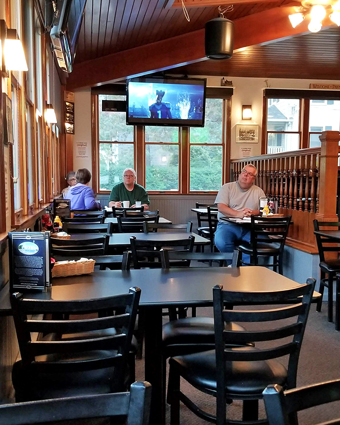 Morning at Jake's—where early birds get the coffee, locals get the gossip, and everyone gets that "I'm practically family here" feeling.