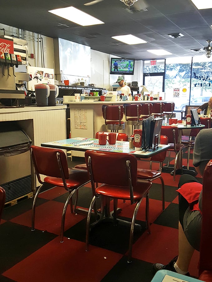 The dining area isn't just a room—it's a community gathering spot where strangers become friends over shared appreciation of pancake perfection.