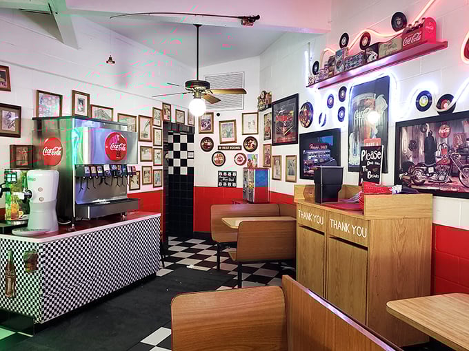 Not just a dining area – a museum of Americana where every booth has hosted decades of first dates and family dinners.