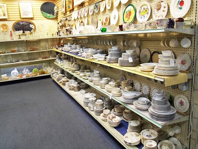 Enough dishes to host every church potluck in Norfolk simultaneously – mismatched sets welcome here.