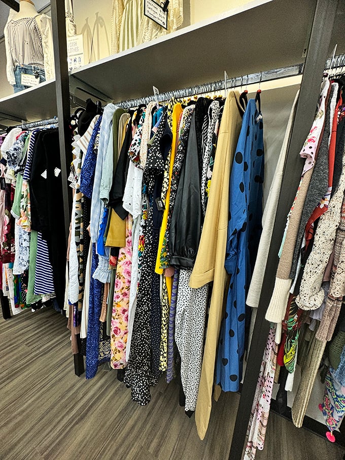 The dress selection rivals department stores, minus the price tags that make your credit card weep uncontrollably.