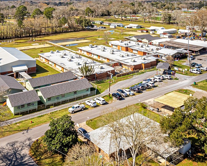 Community anchors like schools remind visitors that Abbeville isn't just a pretty postcard—it's home to families with deep Louisiana roots.