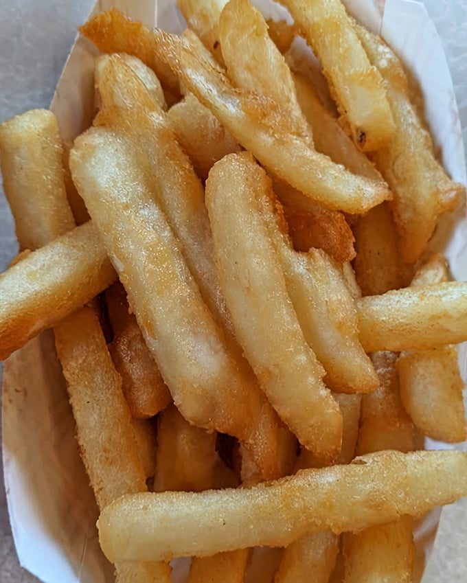 These aren't just any fries—they're the perfect supporting actors to the seafood stars. Crispy outside, fluffy inside, completely irresistible.