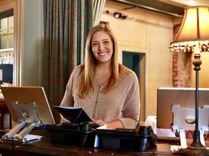 The warm welcome at Mere Bulles begins here, where Southern hospitality isn't just a concept—it's a practice perfected daily.